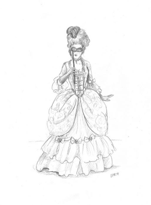 Masquerade Ball Drawing